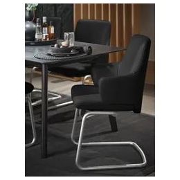 Polsterstuhl stressless "Laurel", schwarz (schwarz paloma, chrom matt), B:58cm H:92cm T:60cm, Leder PALOMA: PALOMA ist ein durchgef&auml;rbtes Semianilin-M&ouml;belleder mit nat&uuml;rlicher Narbung., St&uuml;hle, Polsterstuhl, Low Back mit Armlehne, Gr&ouml;&szlig;e L, mit Beinen aus Stahl in Chrom matt