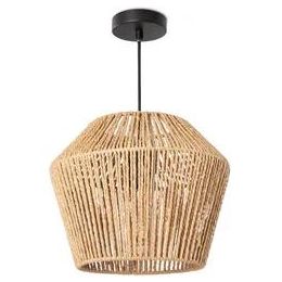 Paco Home Pendelleuchte "Pinto", beige (natur, schwarz), 1, &Oslash; 33cm H: 27cm, Leuchten, Deckenlampe aus Aluminium und Papier, &Oslash; Schirm ca. 33 cm, Fassung E27, Pendelleuchte