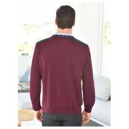 Poloshirt Marco Donati "Langarm-Shirt", Herren, Gr. 64/66, rot (bordeaux), 100% Baumwolle, unifarben, ohne Ausschnitt, Shirts
