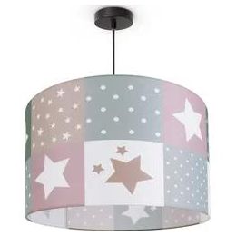 Paco Home Pendelleuchte "Cosmo 345", schwarz, 1, &Oslash; 38cm H: 21cm, Leuchten, Kinderlampe Deckenlampe LED Kinderzimmer Lampe Sternen Motiv E27, Pendelleuchte