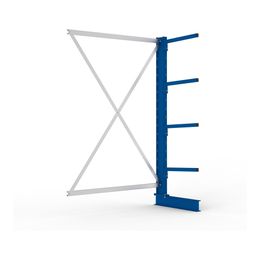 META Kragarmregal Anbau IPE120 einseitig 2000 x 1300 x 500 mm Enzianblau + 4 Armen je St&auml;nder (4026212119107)