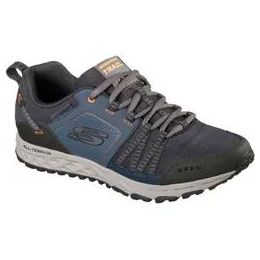 Sneaker Skechers "Escape Plan", Herren, Gr. 41, blau (navy), Leder, Textil, Schuhe Sneaker, mit wasserabweisendem Material, Freizeitschuh, Halbschuh, Schn&uuml;rer