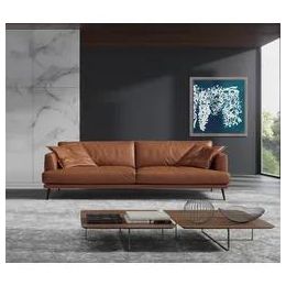 2,5-Sitzer Egoitaliano "Sophia, Designsofa mit extrakomfortablem Sitzkomfort, Breite 214cm", rot (brick), B:214cm H:77cm T:96cm, Leder BULL (Echtes Rindsleder). Geschliffenes, pigmentiertes und behandeltes Rindsleder mit einer Dicke von 1, 3-1, 5 mm. Es handelt sich um ein weiches, gesch&uuml;tztes Leder. Eine leichte Deckschicht sch&uuml;tzt sie vor Flecken, ohne ihre urspr&uuml;nglichen Eigenschaften zu ver&auml;nd