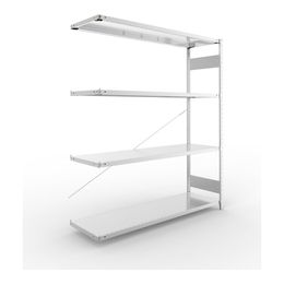 META Steckregal Anbauregal S3 CLIP 200 AR 2000 x 1700 x 500 mm verzinkt + 4 B&ouml;den (185250)