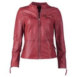 Bikerjacke JCC "DI-002", Damen, Gr. 40, rot, Oberstoff: 100% Lammleder / Futter: 100% Polyester, Jacken