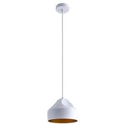 Paco Home Pendelleuchte "HURLEY U", wei&szlig;, 1, &Oslash; 22cm H: 18cm, Leuchten, H&auml;ngelampe Esszimmer K&uuml;chenlampe H&auml;ngend Esstischlampe Innen Gold, Pendelleuchte