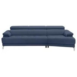 Ecksofa Egoitaliano "Soul, extravagantes Designsofa, Megasofa, super bequem, tolle Details", blau (tide), B:246cm H:99cm T:140cm, Leder &raquo;BULL&laquo; (echtes Rindsleder). Geschliffenes, pigmentiertes und behandeltes Rindsleder mit einer Dicke von 1, 3-1, 5 mm. Dieses Leder zeigt eine ziemlich weiche Hand mit einem halb undurchsichtigen Aussehen. Es handelt sich um ein gesch&uuml;tztes Leder. Eine leichte Deck