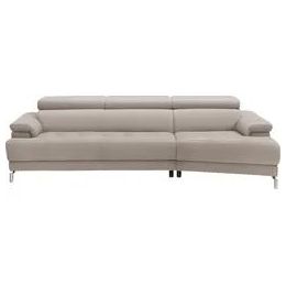 Ecksofa Egoitaliano "Soul, extravagantes Designsofa, Megasofa, super bequem, tolle Details", grau (stone), B:246cm H:99cm T:140cm, Leder &raquo;BULL&laquo; (echtes Rindsleder). Geschliffenes, pigmentiertes und behandeltes Rindsleder mit einer Dicke von 1, 3-1, 5 mm. Dieses Leder zeigt eine ziemlich weiche Hand mit einem halb undurchsichtigen Aussehen. Es handelt sich um ein gesch&uuml;tztes Leder. Eine leichte Dec