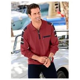 Poloshirt Catamaran "Langarm-Poloshirt", Herren, Gr. 52/54, rot (bordeaux), 100% Baumwolle, unifarben, ohne Ausschnitt, Shirts