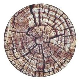 Teppich Gino Falcone "Aurora GF-095", braun, H:5mm &Oslash;:200cm, Polypropylen, Teppiche, Teppich, Holz Optik, ideal im Wohnzimmer & Schlafzimmer