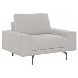 Sessel "CR.450, Designsessel, Loungesessel", grau (lichtgrau 064, 11), B:120cm H:85cm T:95cm, NaturLEDER OSKAR (echtes Rindsleder);Flachgewebe VICTORIA (41% Polyacryl 38% Polyester 21% Baumwolle), CREATION BY ROLF BENZ, Sessel, Sessel, Armlehne breit niedrig, Alugussf&uuml;&szlig;e in umbragrau, Breite 120 cm