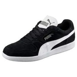 Sneaker Puma "ICRA TRAINER SD", Damen, Gr. 44,5, schwarz-wei&szlig; (schwarz, wei&szlig;), Leder, unifarben mit Farbeinsatz, Schuhe Sneaker, aus Leder, atmungsaktiv, mit SOFTFOAM+ D&auml;mpfung