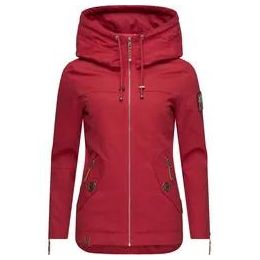 Outdoorjacke Navahoo "Wekoo", Damen, Gr. S (36), rot (blutrot), Oberstoff: 100% Baumwolle. Futter: 100% Polyester. &Auml;rmelfutter: 100% Polyester, tailliert h&uuml;ftbedeckend, &Auml;rmel ohne &Auml;rmelschlitz normaler Saum mit Rei&szlig;verschluss, Jacken Outdoorjacke, moderner Damen &Uuml;bergangsparka aus Baumwolle mit Kapuze