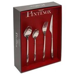 Pinti Inox Besteck-Set PINTINOX "Florence", silber (edelstahlfarben), 24 Stk., Edelstahl 18/10, Essbesteck-Sets, sp&uuml;lmaschinengeeignet