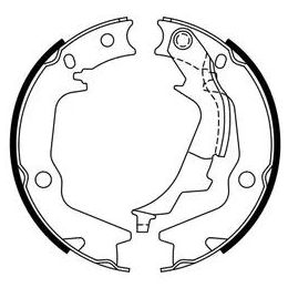 Bosch Bremsbackensatz, Feststellbremse 0986487769 f&uuml;r HYUNDAI KIA