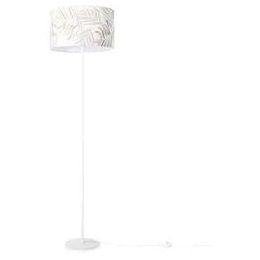 Paco Home Stehlampe "Kuba 126", wei&szlig;, 1, &Oslash; 38cm H: 144cm, Leuchten, Lampe Leselampe Kinderzimmer Deko Wohnzimmer B&uuml;ro Lampenschirm Palme, Stehlampe