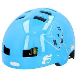 Kinderfahrradhelm Fischer FAHRRAD "BMX-Helm Game" Gr. S, blau, Helme, Kinder, S/M Kopfumfang: 54cm - 58cm
