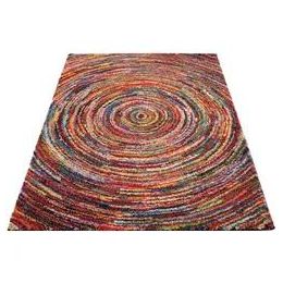 Hochflor-Teppich OCI DIE TEPPICHMARKE "Sixteen Round" Gr. 6, bunt (multi), B:200cm H:25mm L:290cm, Kunstfaser, Teppiche, Langflor, Shaggy, modernes Design, Wohnzimmer, Kinderzimmer
