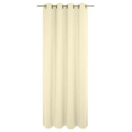 Vorhang WIRTH "Sunday" Gr. 3, beige (creme), B:141cm H:225cm, Jacquard, Baumwolle, Polyester, Gardinen, nach Ma&szlig;