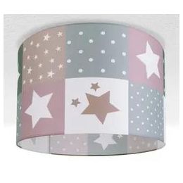 Paco Home Deckenleuchte "Cosmo 345", wei&szlig;, 1, &Oslash; 38cm H: 24,5cm, Leuchten, Kinderlampe Deckenlampe LED Kinderzimmer Lampe Sternen Motiv E27, Kinderlampe