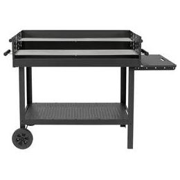Holzkohlegrill Tepro "Grillwagen Atlanta", schwarz, B:138cm H:92cm T:69cm, Grills, BxTxH: 138x69x92 cm
