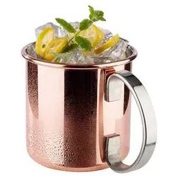Becher APS "Moscow Mule", braun (kupferfarben), H:9cm &Oslash;:9cm, Edelstahl, Trinkgef&auml;&szlig;e, Becher, 450 ml, Becher-Set in gl&auml;nzender Optik, 4-teilig