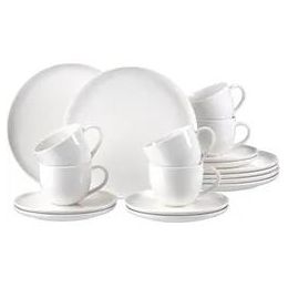 Ritzenhoff & Breker Kaffeeservice RITZENHOFF & BREKER "Geschirr-Set, Service Skagen", wei&szlig;, 18 Stk., Porzellan, Geschirr-Sets, Kaffeeservice, im Scandic Style, 18 Teile, f&uuml;r 6 Personen