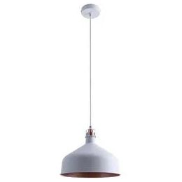 Paco Home Pendelleuchte "JAMES", wei&szlig;, 1, &Oslash; 30cm H: 19,5cm, Leuchten, K&uuml;chenlampe H&auml;ngend H&auml;ngelampe Esszimmer Esstischlampe Industrial, Pendelleuchte