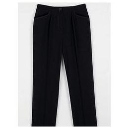 B&uuml;gelfaltenhose COME ON, Damen, Gr. 52, Normalgr&ouml;&szlig;en, schwarz, 65% Polyester, 32% Viskose, 3% Elasthan, unifarben, lang, Hosen