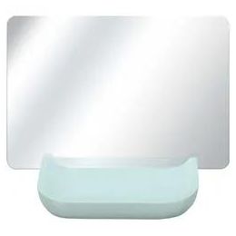 Kosmetikspiegel Kleine Wolke "Tray Mirror", gr&uuml;n, H:17,3cm T:11cm, Glas, Polyresin (Kunststein), Spiegel, rutschsicher