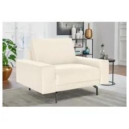Sessel "CR.450, Designsessel, Loungesessel", wei&szlig; (perlwei&szlig; 534, 12), B:120cm H:85cm T:95cm, NaturLEDER OSKAR (echtes Rindsleder);Flachgewebe VICTORIA (41% Polyacryl 38% Polyester 21% Baumwolle), CREATION BY ROLF BENZ, Sessel, Sessel, Armlehne breit niedrig, Alugussf&uuml;&szlig;e in umbragrau, Breite 120 cm