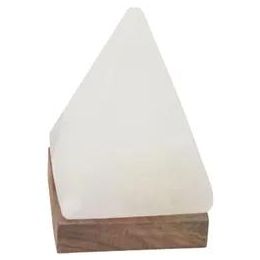 WAGNER LIFE DESIGN Salzkristall-Tischlampe "USB-Pyramide", wei&szlig;, &Oslash; 7cm H: 11cm, 1 Stk., Leuchten, Handgefertigt aus Salzkristall - jeder Stein ein Unikat, H: ca.11 cm