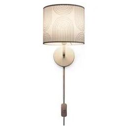 Paco Home Wandleuchte "Luca Pillar", wei&szlig;, H: 26,5cm, Leuchten, Innen Wohnzimmer Wandleuchte Mit Stoffschirm Retro Modern E14, Wandleuchte