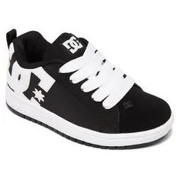 Sneaker DC Shoes "Court Graffik", Kinder, Gr. 2(33), schwarz-wei&szlig; (schwarz, wei&szlig;), Obermaterial:Obermaterial: Leder / Futter: Textil / Au&szlig;ensohle: Gummi;, Schuhe Sneaker
