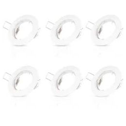 Paco Home Einbauleuchte "Klara", wei&szlig;, 1, &Oslash; 7,8cm H: 2,4cm, Leuchten, Einbaustrahler Strahler Spotlight Unterbauleuchte Flach 6er Set GU10