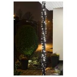 Konstsmide LED-Lichterkette "Weihnachtsdeko aussen", schwarz, Dioden 80 Stk. Flammen 80 Stk., Kabell&auml;nge 10m x Gesamtl&auml;nge 17,9m, Lichterketten, Micro LED Lichterkette, schutzisoliert/umgossen, 80 warm wei&szlig;e Dioden