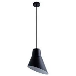 Paco Home Pendelleuchte "BODO", schwarz, 1, &Oslash; 25,5cm H: 34cm, Leuchten, H&auml;ngelampe Esszimmer Esstischlampe Industrial Textilkabel K&uuml;rzbar, Pendelleuchte