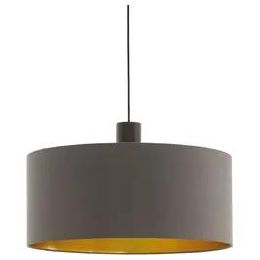 Eglo H&auml;ngeleuchte "CONCESSA 1 Pendellampe, Stahl, Textil, E27, IP20, Esstischlampe, Lampe", braun (dunkelbraun, cappuccino, goldfarben), 1, &Oslash; 53cm, 1 Stk., Leuchten, H&auml;ngelampe mit Textil - f&uuml;r Esszimmer, K&uuml;che oder Wohnzimmer, H&auml;ngeleuchte