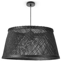 Paco Home Pendelleuchte "RAMA", schwarz, &Oslash; 42cm H: 22cm, Leuchten, Korb Papier H&auml;ngend Esstisch Lampe Boho Wohnzimmer E27, Pendelleuchte