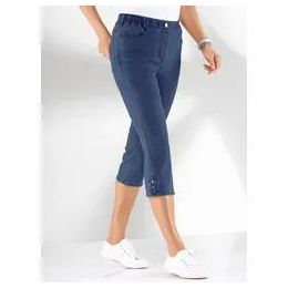 Caprijeans Classic Basics, Damen, Gr. 54, Normalgr&ouml;&szlig;en, blau (blau, stone, washed), 78% Baumwolle, 20% Polyester, 2% Elasthan, unifarben, 3/4-L&auml;nge, Jeans