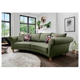 Big-Sofa Home Affaire "Tassilo geschwungene Formensprache, bequem, Mega Sofa, Breite 350cm", gr&uuml;n, B:350cm H:95cm T:110cm, 100% Polyester, Sofas, Big-Sofa