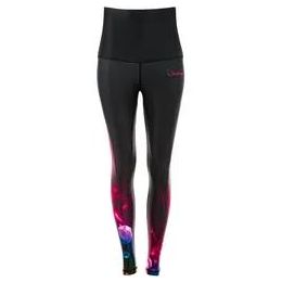 Leggings WINSHAPE "HWL102-COSMIC", Damen, Gr. XXL, Normalgr&ouml;&szlig;en, schwarz (cosmic), 80% Polyester, 20% Elasthan, Hosen Leggings, Core-Stability-Bund mit Bauch-Weg-Effekt