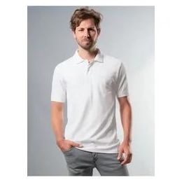 Poloshirt TRIGEMA "TRIGEMA Poloshirt DELUXE Piqu&eacute;", Herren, Gr. XXL, wei&szlig;, Piqu&eacute;, 100% Baumwolle, Basic, lang, ohne Ausschnitt, Shirts