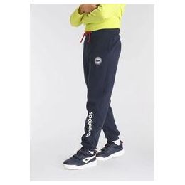 Sweathose Kangaroos "Jogginghose f&uuml;r Jungen", Jungen, Gr. 152/158, N-Gr, blau (marine), Sweatware, Obermaterial: 100% Baumwolle, bedruckt, Basic lang, Hosen Sweathose, Logo-Drucken
