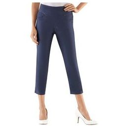 Stretch-Hose Casual Looks, Damen, Gr. 52, Normalgr&ouml;&szlig;en, blau (marine), 72% Viskose, 25% Polyamid, 3% Elasthan, unifarben, 7/8-L&auml;nge, Hosen