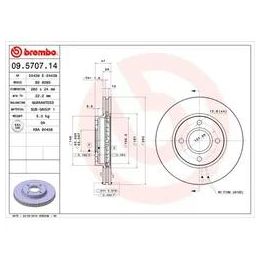 Brembo Bremsensatz, Scheibenbremse sg00000eyx Hinterachse innenbel&uuml;ftet 253mm 24mm f&uuml;r Ford MERCURY