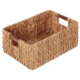 Organizer Home Affaire "Flechtkorb", beige (natur), Geflecht Wasserhyazinthe, Aufbewahrungsboxen, Aufbewahrungskorb, (B/T/H): 39/27/16 cm