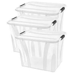 siena GARDEN Aufbewahrungsbox SIENA HOME "Anzio", transparent, B:38,5cm H:37,2cm T:51cm, Kunststoff, Aufbewahrungsboxen, Aufbewahrungsbox, Kunststoff, 100% recyclebar