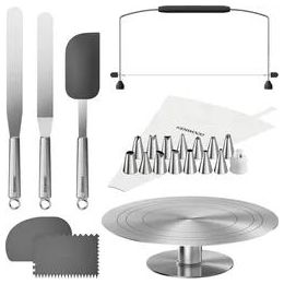 Kenwood Spritzbeutel "Tortendekorationsset KWSD100", grau, Spritzbeutel, Deko-Set 23 tlg. f&uuml;r Kuchen und Torten