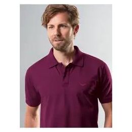 Poloshirt TRIGEMA "TRIGEMA Poloshirt DELUXE Piqu&eacute;", Herren, Gr. S, rot (sangria), Piqu&eacute;, 100% Baumwolle, Basic, lang, ohne Ausschnitt, Shirts